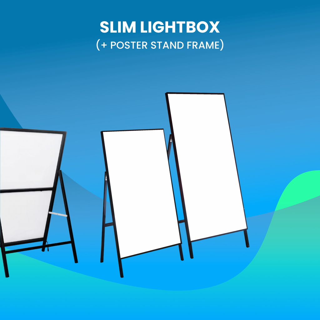 Slim Lightbox Stand Frame https://sdisplay.co.id/