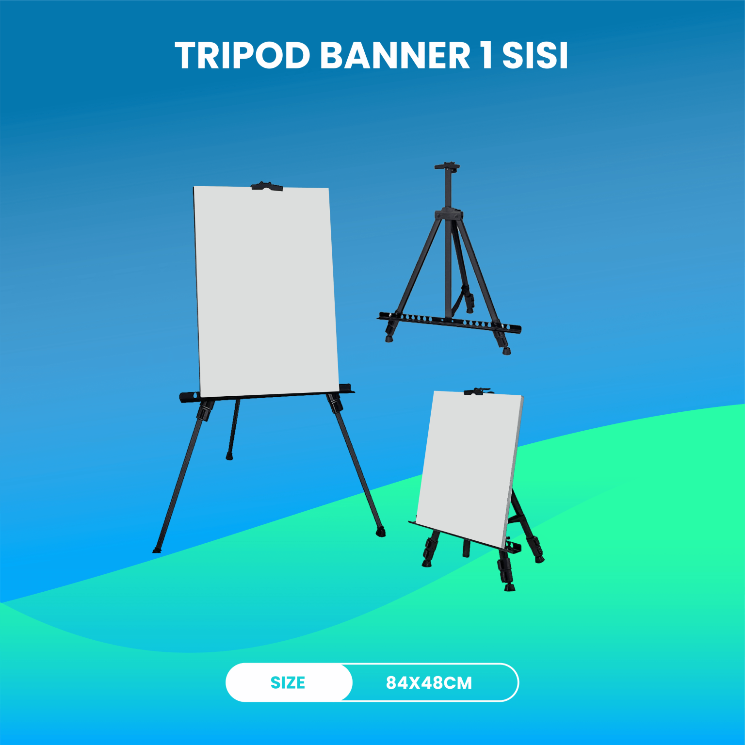 Tripod Banner 1 Sisi - Poster Stand